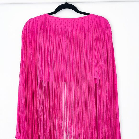 cult gaia | Tops | Cult Gaia Lorena Top In Anemone Fringe Pink Crop ...
